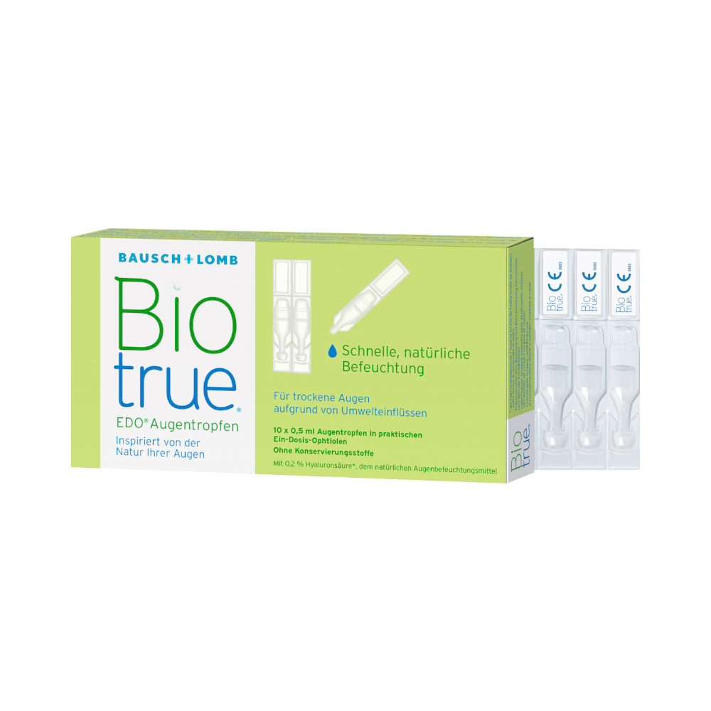 Biotrue Eye Drops - 10x0,5ml ampoules - Humidifier | Lensvision.ch