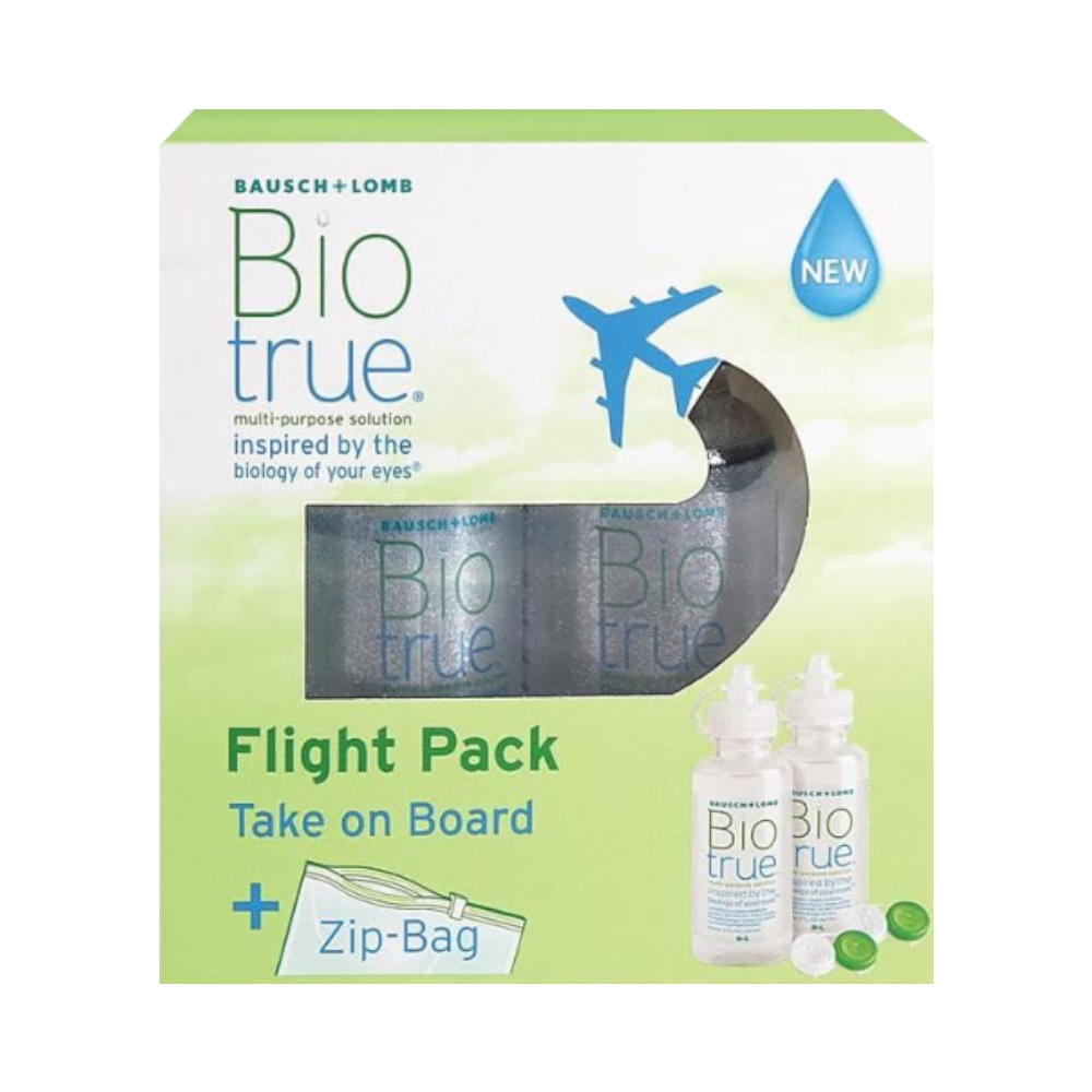Biotrue All in one Flight-Pack - 2 x 60ml + Behälter - Pflegemittel ...