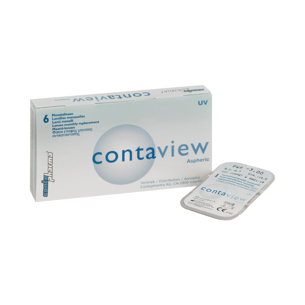 contaview aspheric UV - 6 monthly lenses - Contact lenses | Lensvision.ch