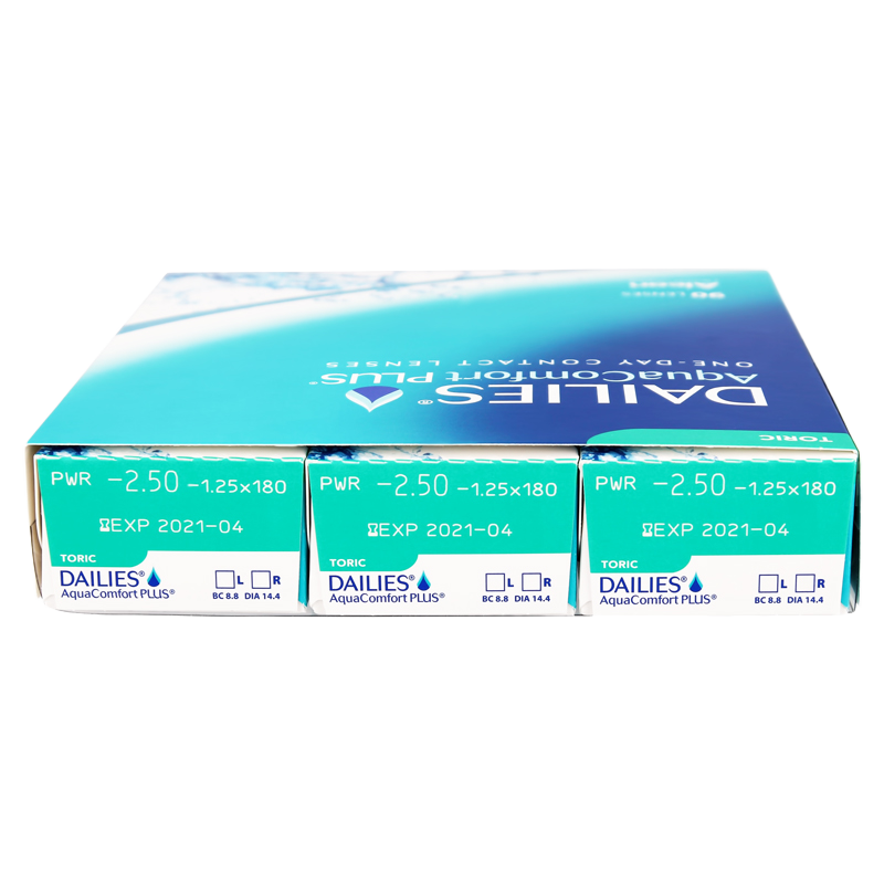 Dailies AquaComfort PLUS Toric - 90 Tageslinsen - Kontaktlinsen ...